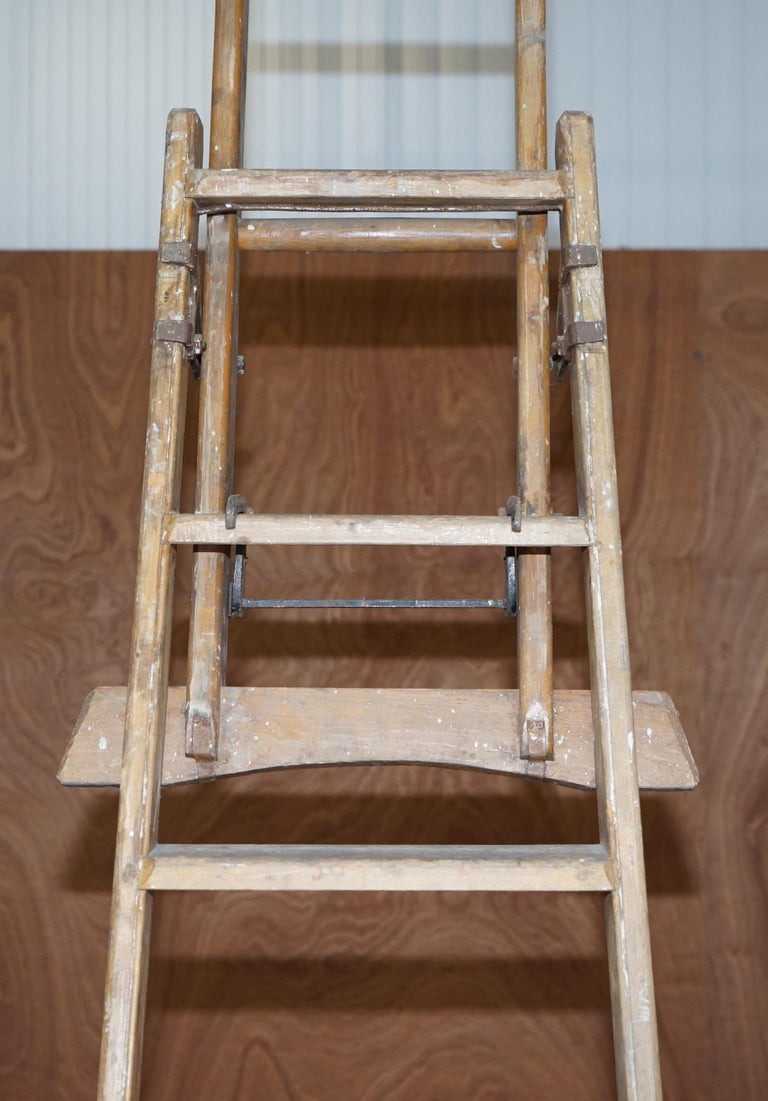 Antique Original Painted "the Patient Safety Ladder Company" Decorators ...