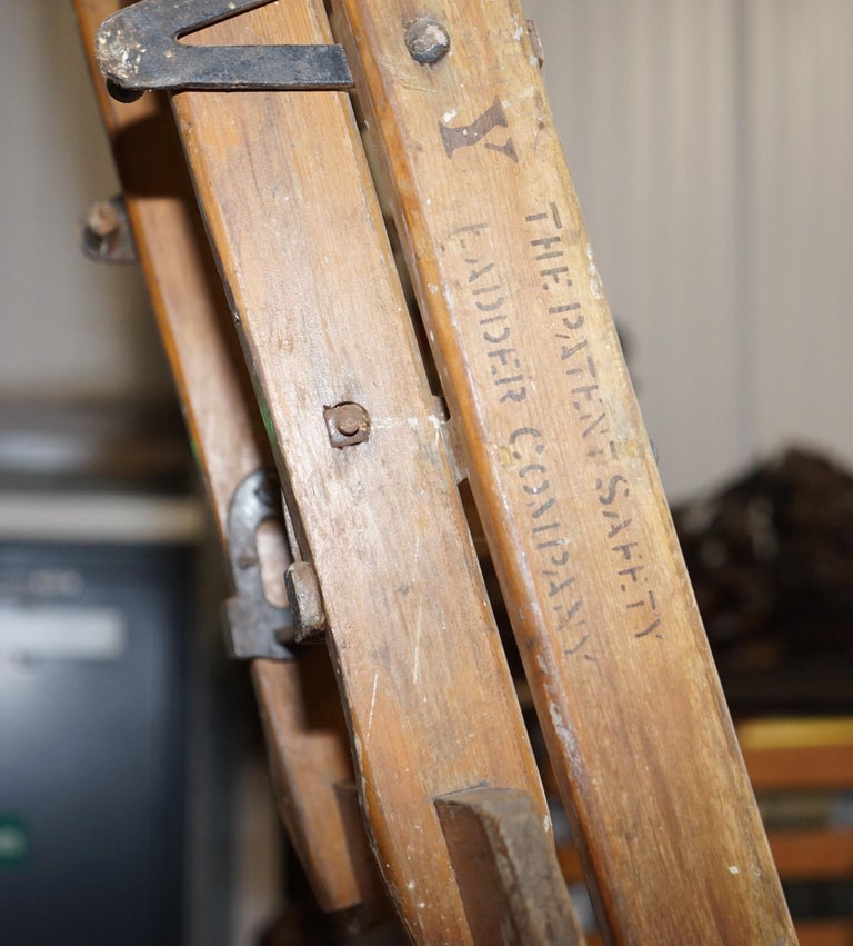 Antique Original Painted "the Patient Safety Ladder Company" Decorators ...