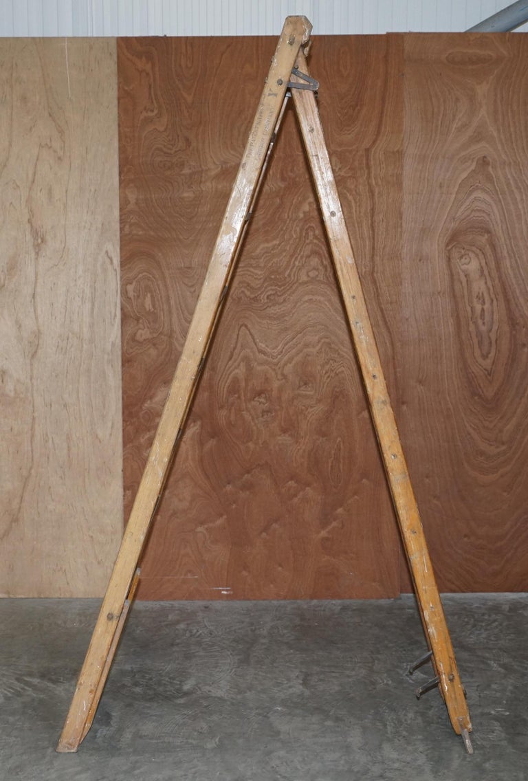 Antique Original Painted "the Patient Safety Ladder Company" Decorators ...