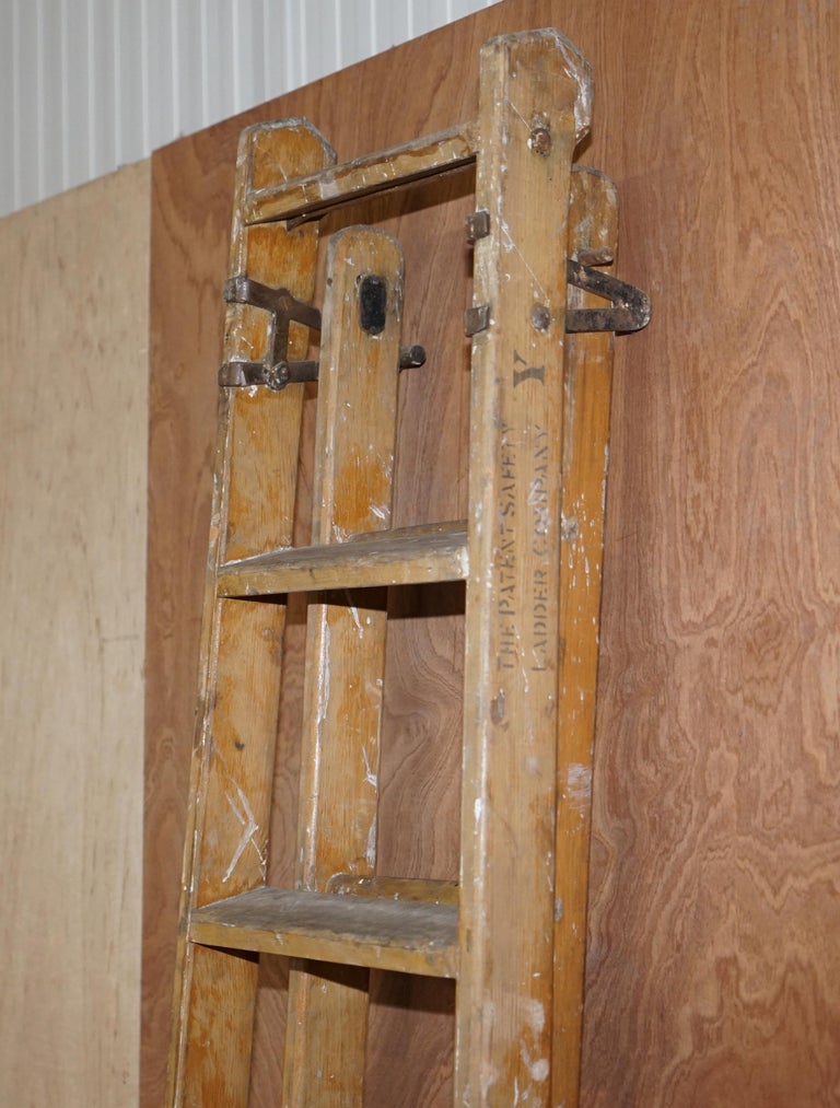 Antique Original Painted "the Patient Safety Ladder Company" Decorators ...