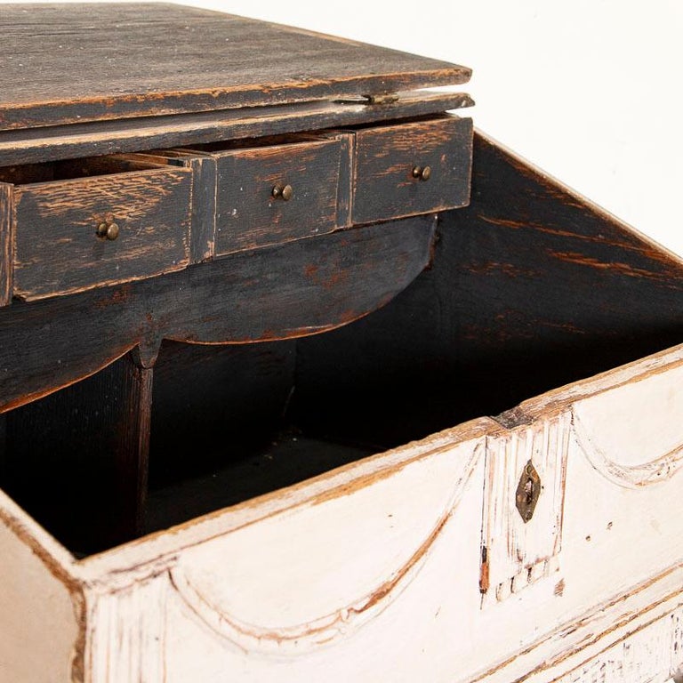 Antique Original White Painted Hostess Stand Standing Desk from Sweden ...