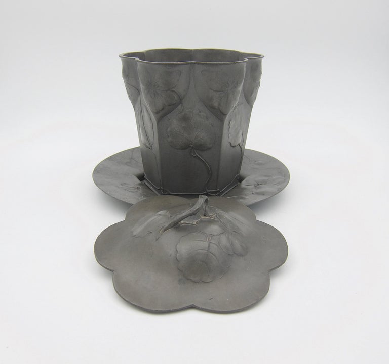 Antique Orivit Jugendstil Covered Vessel with Under-Plate For Sale at ...