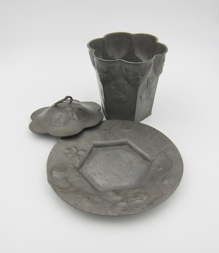 Antique Orivit Jugendstil Covered Vessel with Under-Plate For Sale at ...