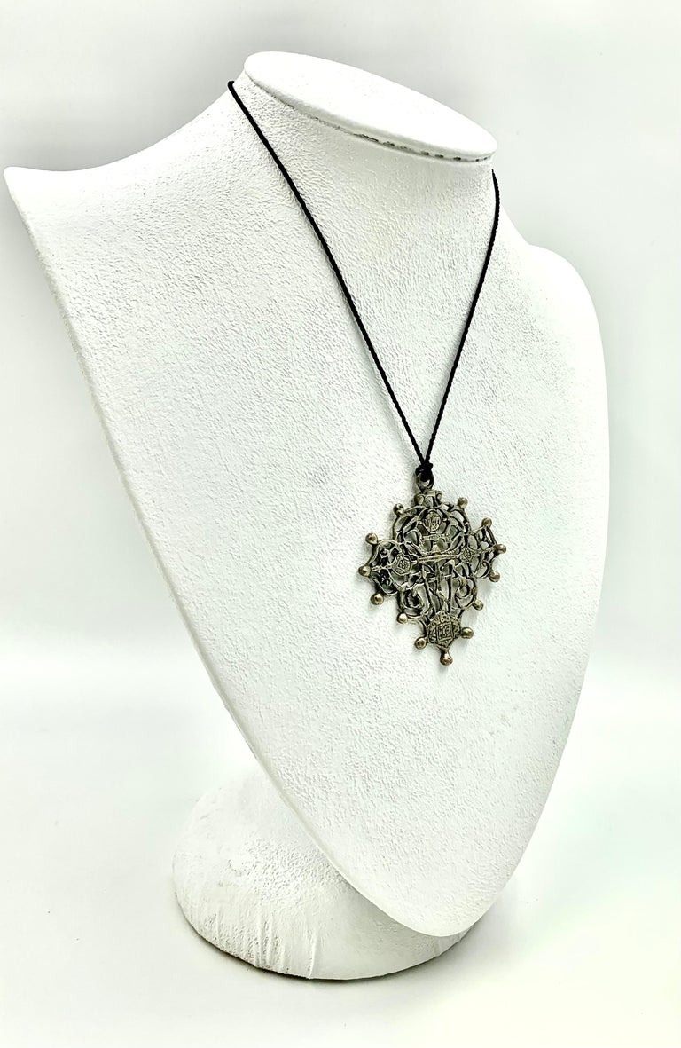 Antique Ornate Russian Old Believers Reticulated Silver Cross, 19th ...