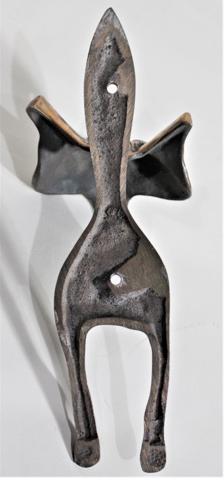 Antique Ornately Cast Solid Brass Figural Stylized Fox Door Knocker at ...