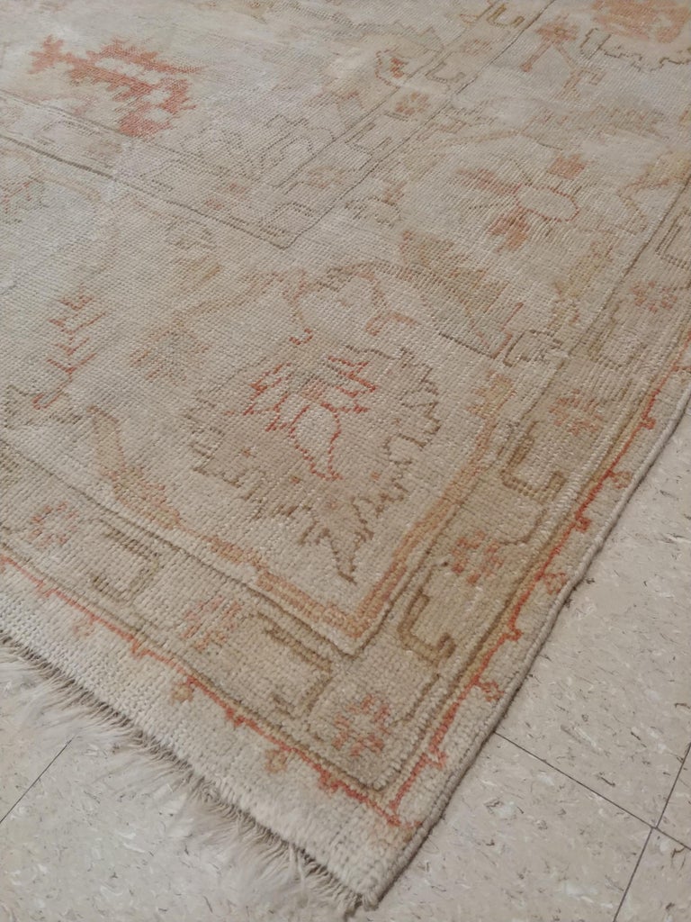 Antique Oushak Carpet, Handmade Turkish Oriental Rug, Beige, Taupe ...