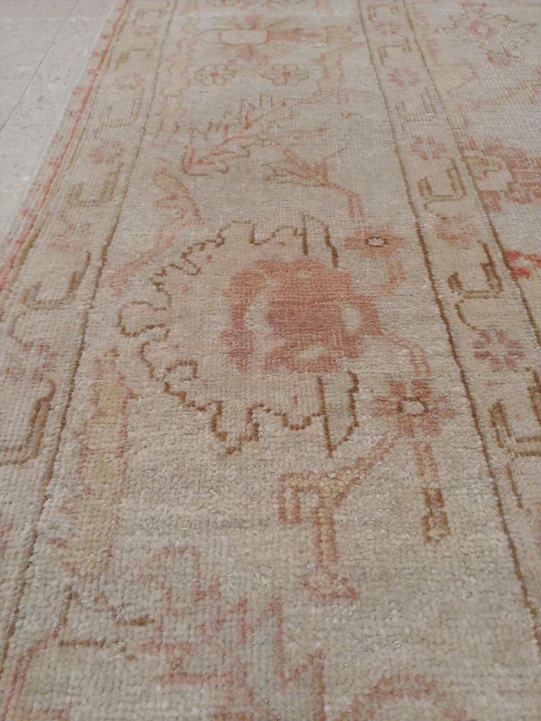 Antique Oushak Carpet, Handmade Turkish Oriental Rug, Beige, Taupe ...