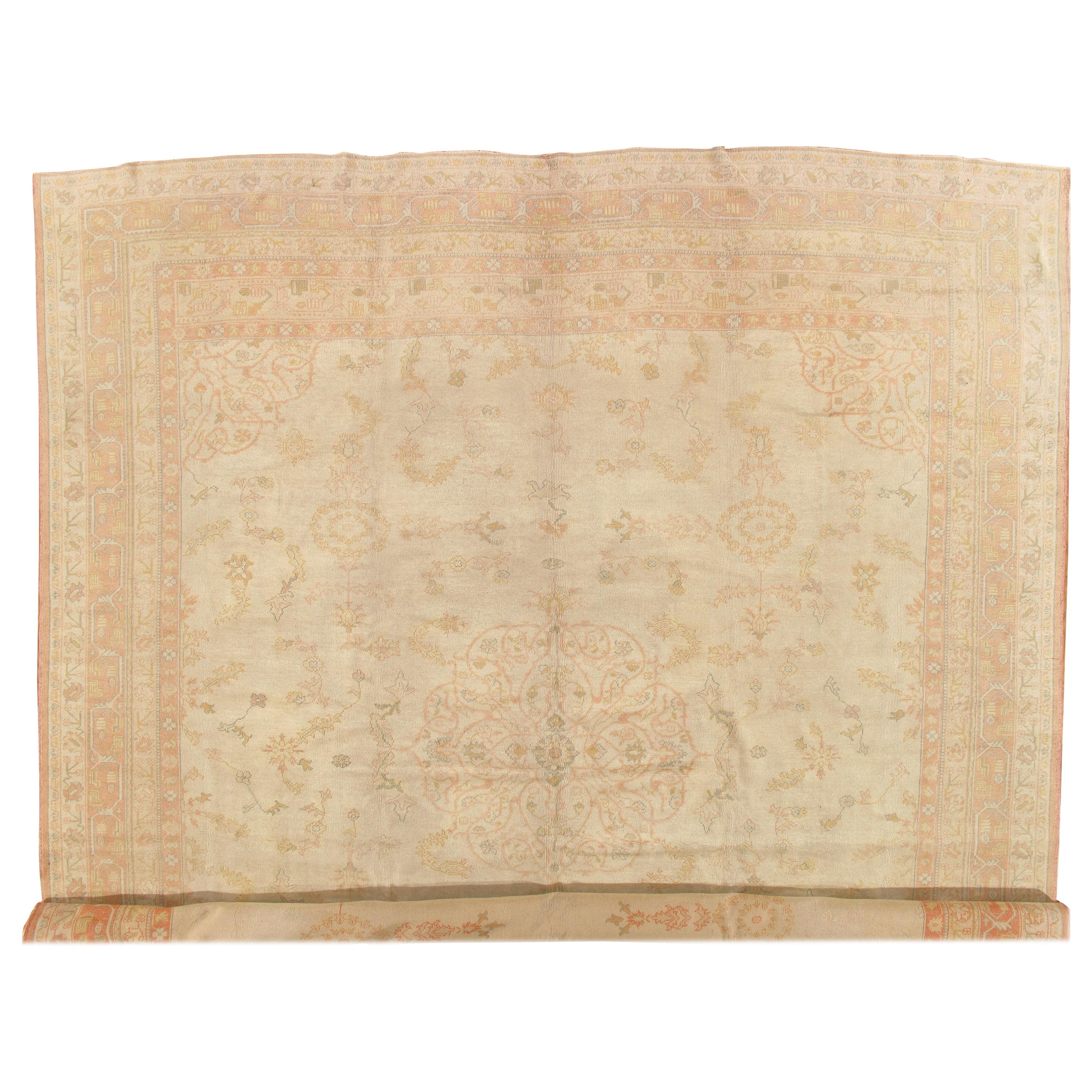 Antique Angora Oushak, Handmade Turkish Oriental Rug, circa 1890s, Soft ...