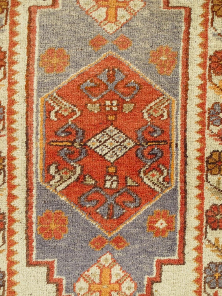 Antique Oushak Turkish Rug from Turkey in Burnt Red, Orange and Muted ...