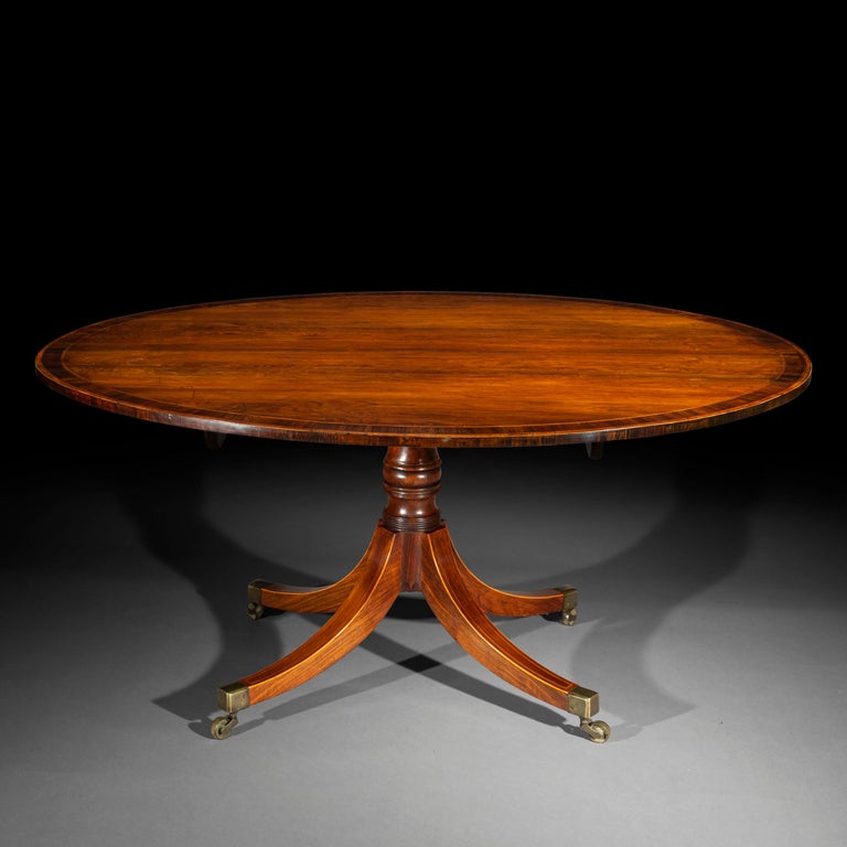 Antique Oval Dining Table Georgian Regency Period, Sits Six Persons at ...