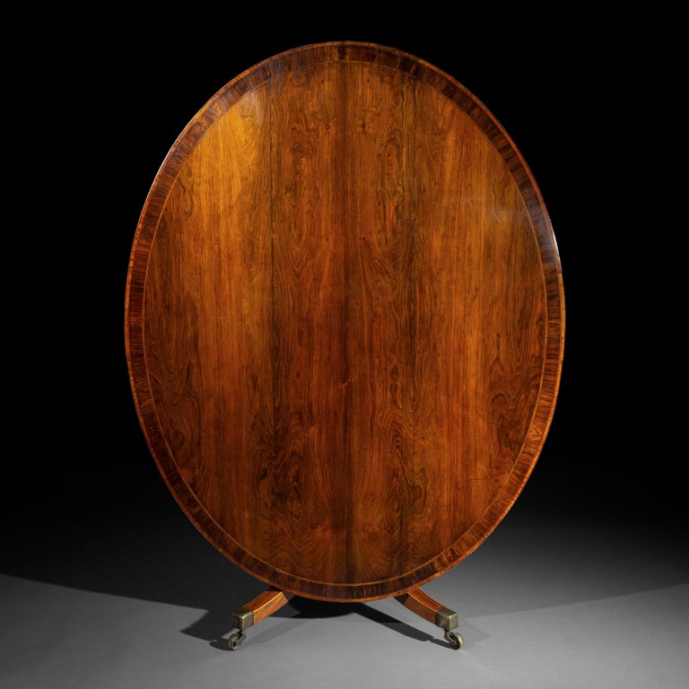 Antique Oval Dining Table Georgian Regency Period, Sits Six Persons at ...