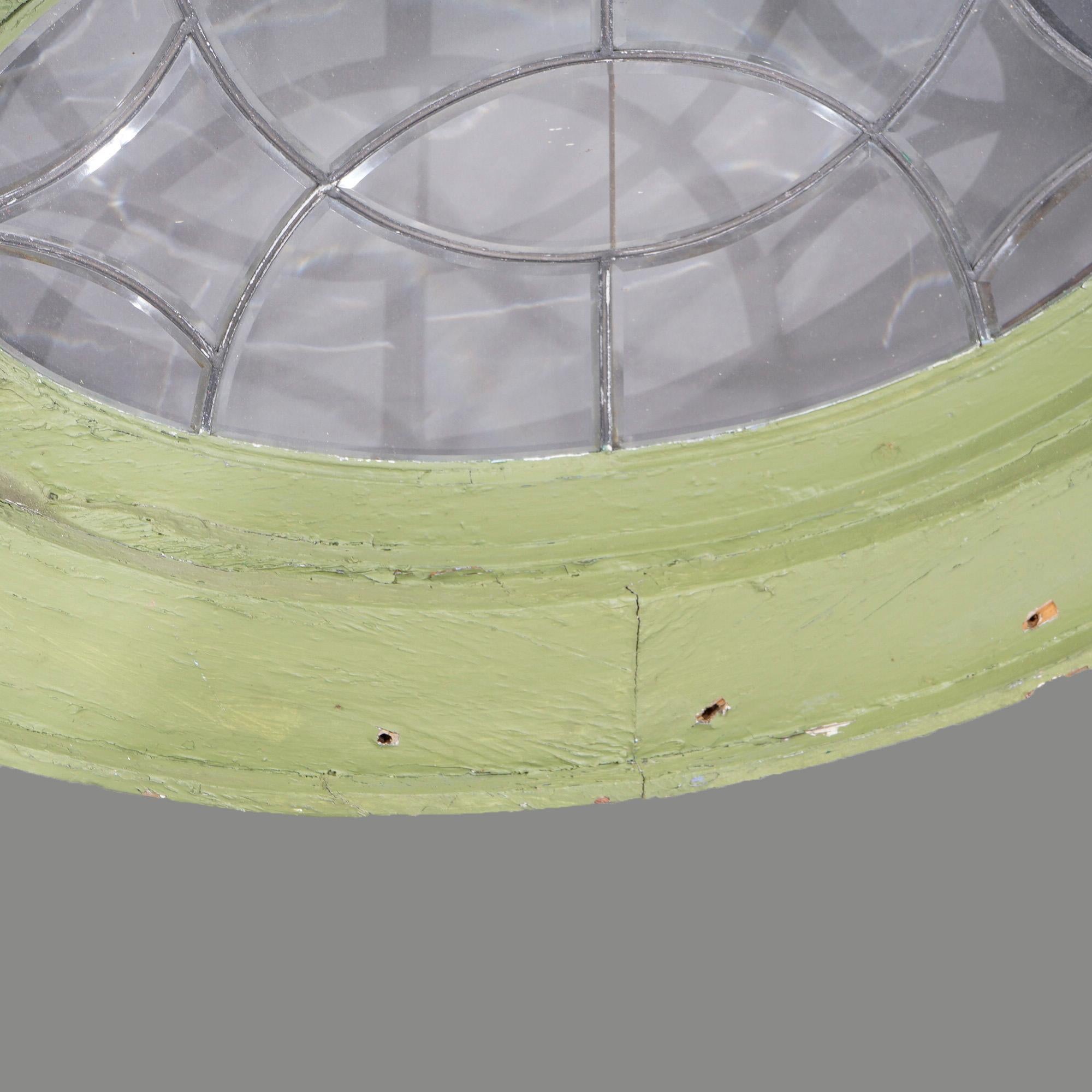 Antique Oval Leaded Beveled Glass Transom Window Circa 1900 at 1stDibs