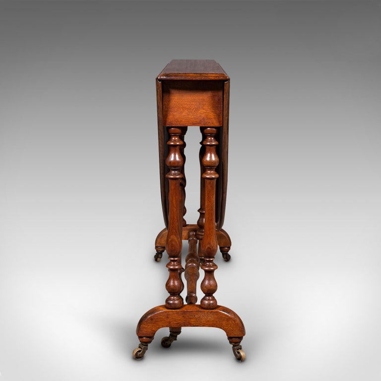 Antique Oval Sutherland Table, English, Gate Leg, Occasional, Victorian ...