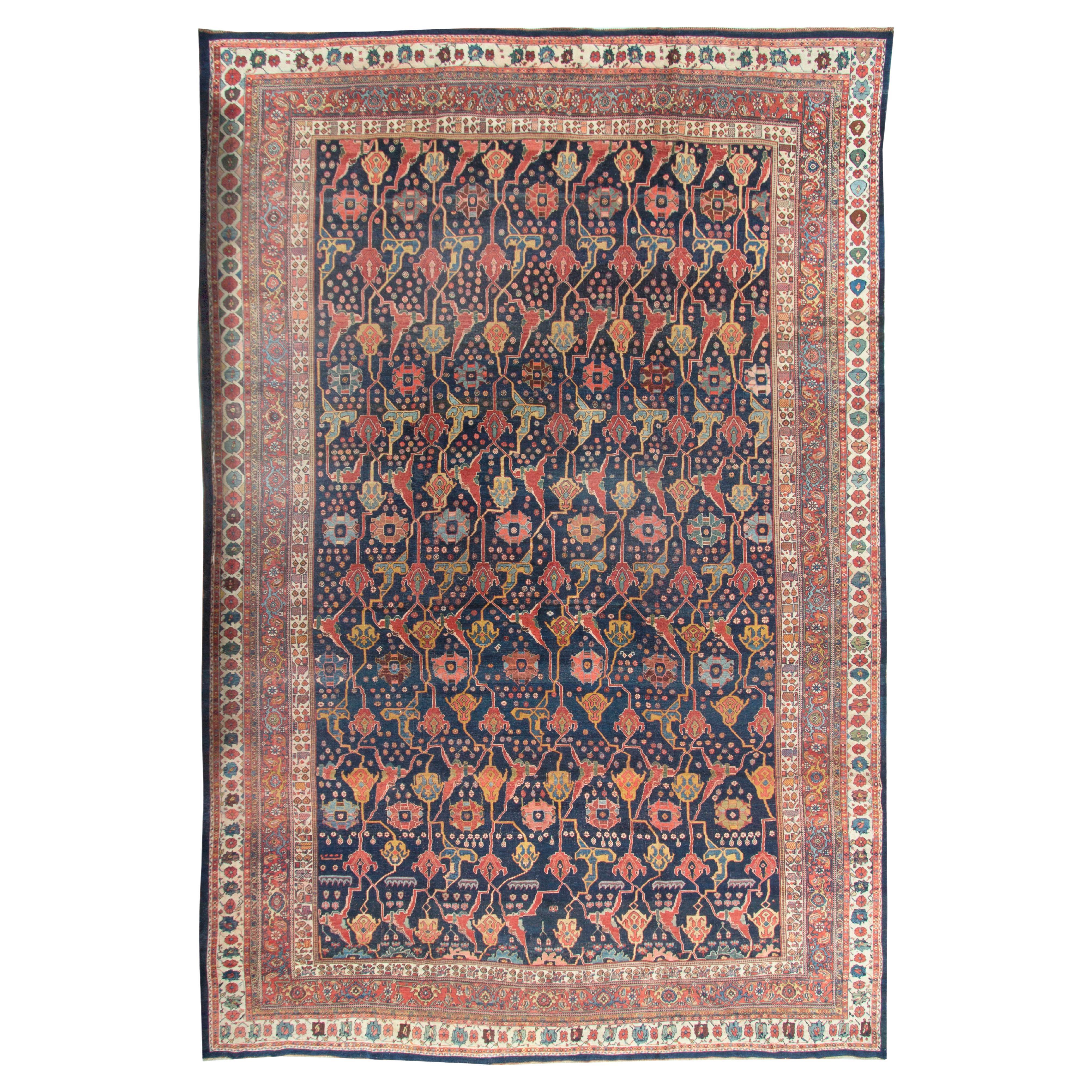 Handwoven Tabriz Inspired Wool Rug For Sale at 1stDibs