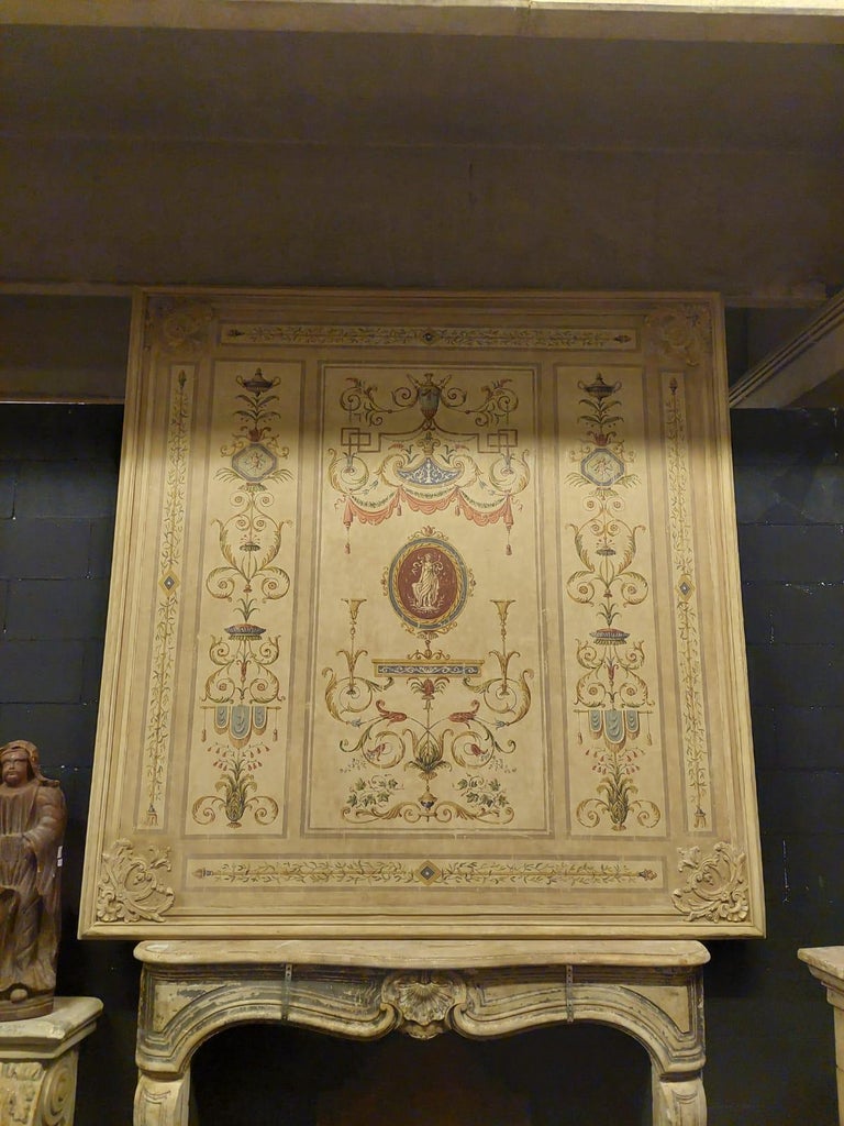 Antique Painted and Sculpted Neoclassical Ceiling Panel, Mid-18th ...