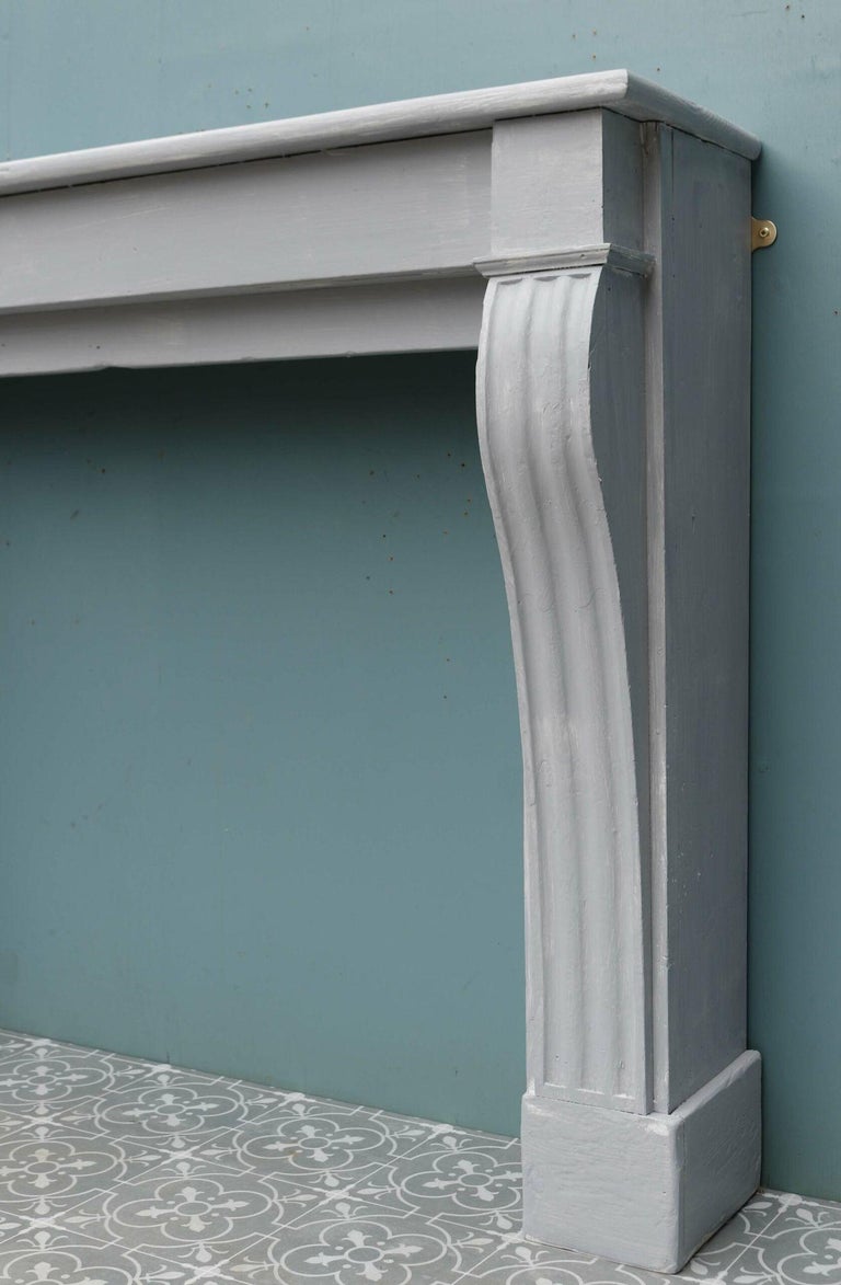 Antique Painted French Timber Fire Mantel For Sale at 1stDibs