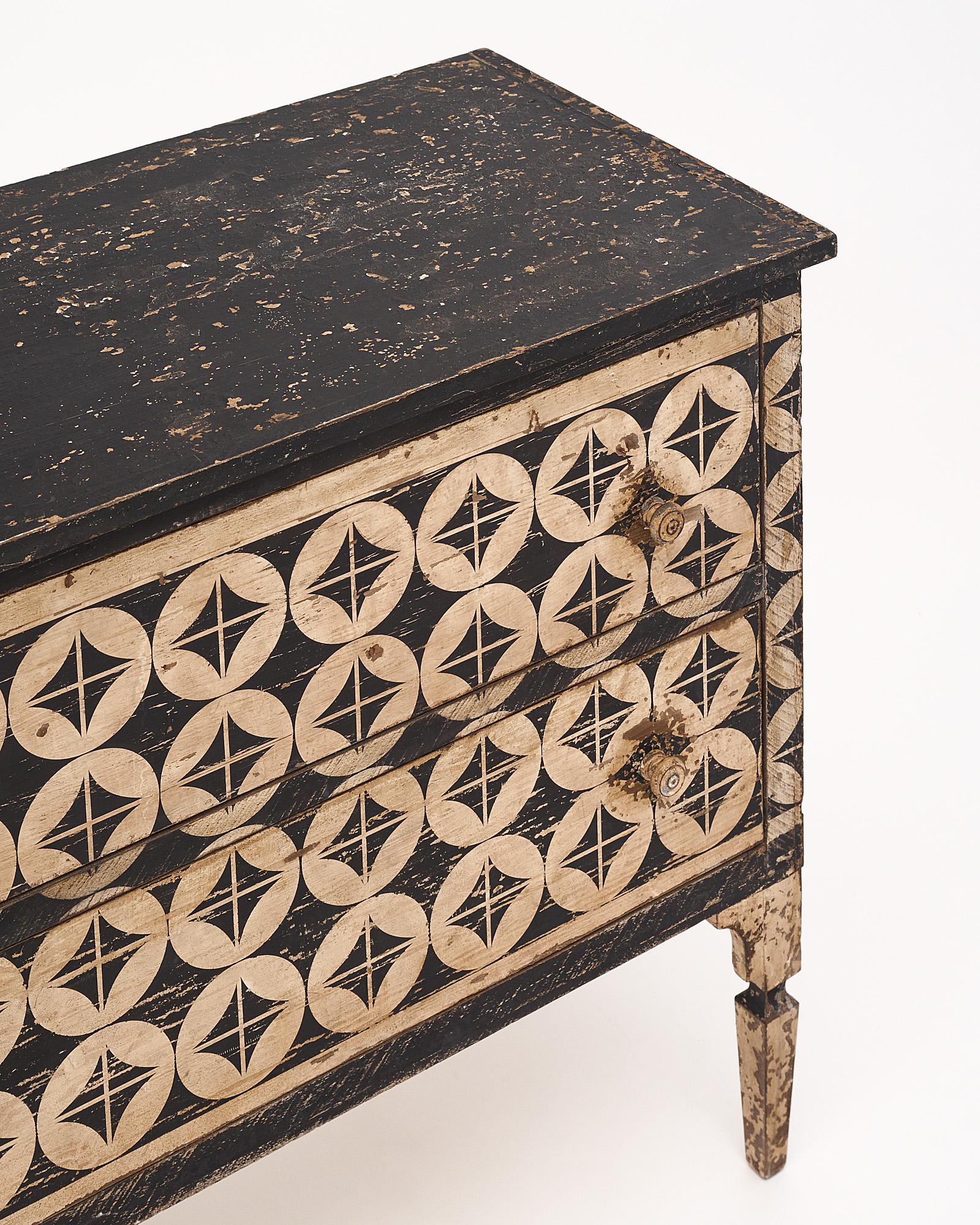 Antique Painted Italian Chest For Sale at 1stDibs