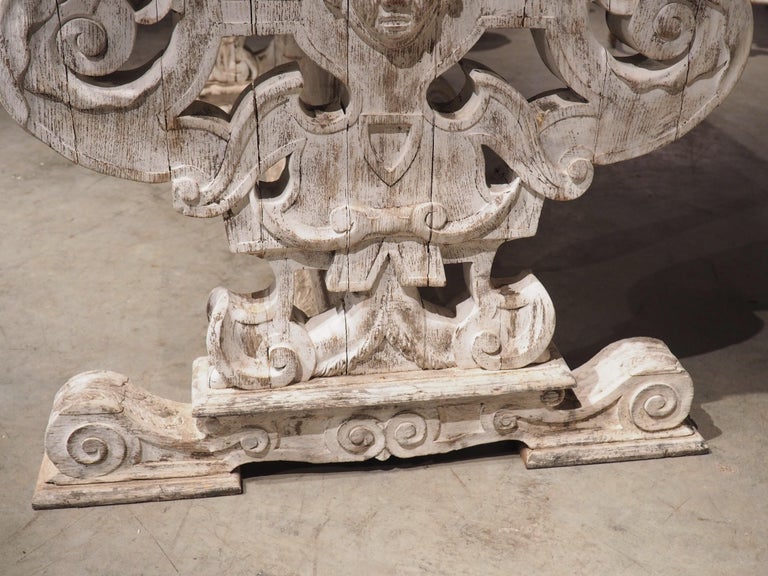 Antique Painted Oak Renaissance Style Table from Avignon, France, circa ...