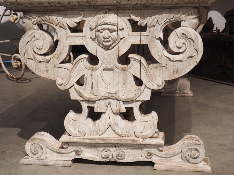 Antique Painted Oak Renaissance Style Table from Avignon, France, circa ...