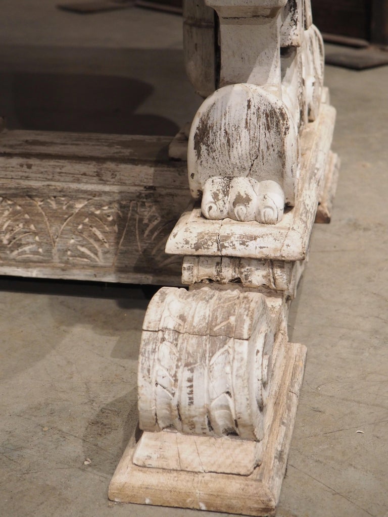 Antique Painted Oak Renaissance Style Table from Avignon, France, circa ...