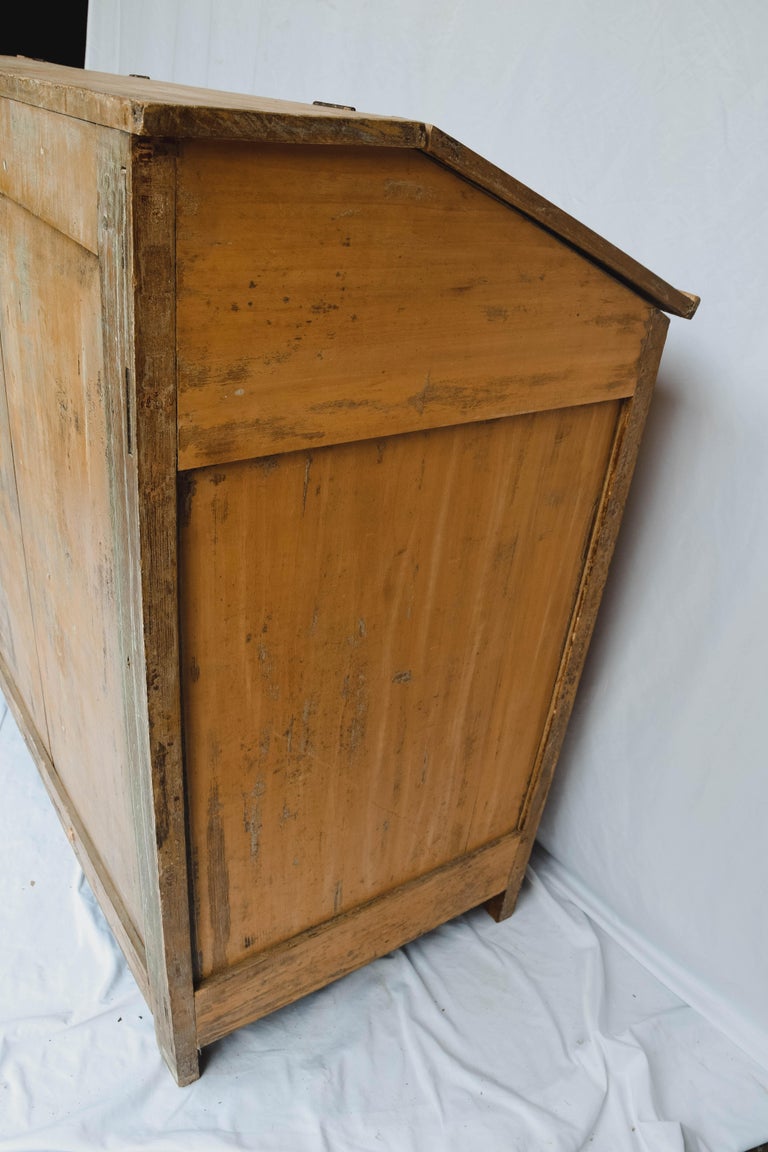 Antique Painted Slant Top Secretary/Chest at 1stDibs