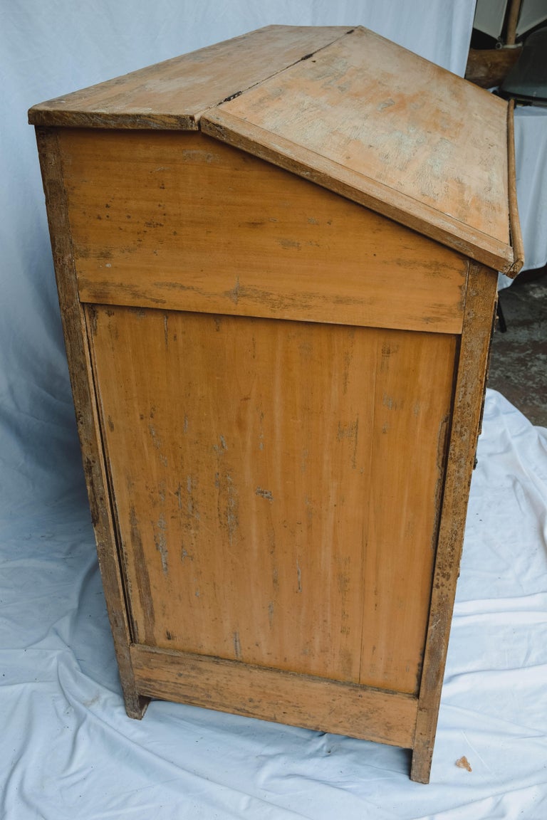 Antique Painted Slant Top Secretary/Chest at 1stDibs