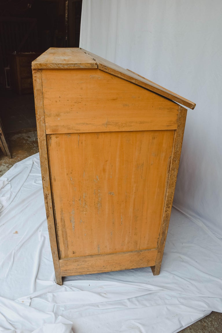 Antique Painted Slant Top Secretary/Chest at 1stDibs