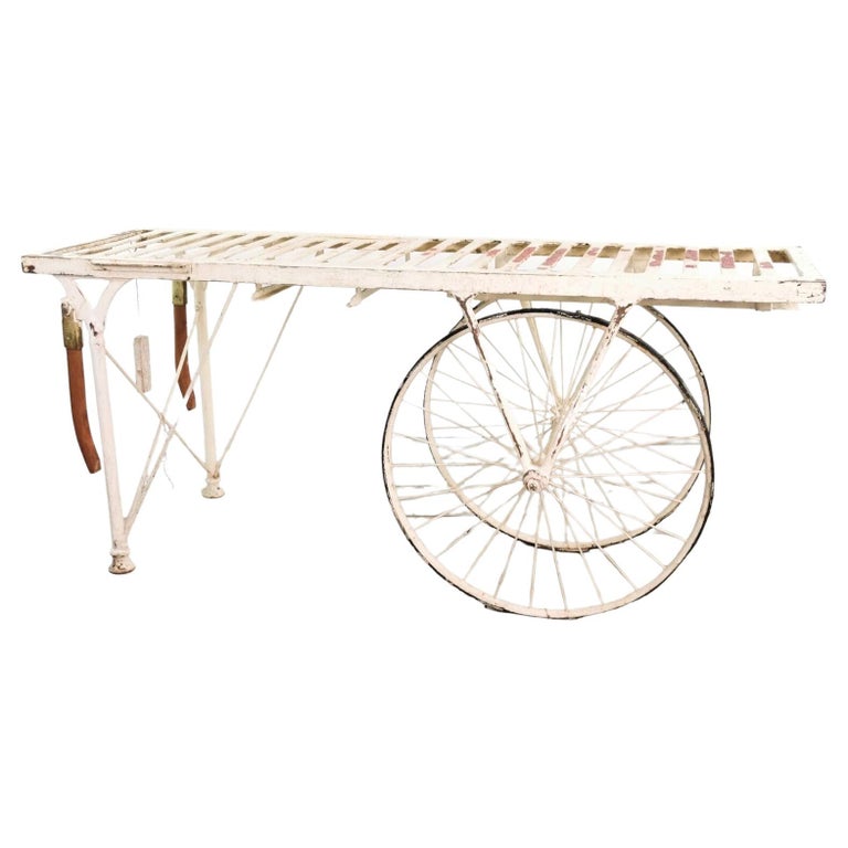 Antique Painted Wheeled Costermongers or Fishmongers Cart Barrow For ...