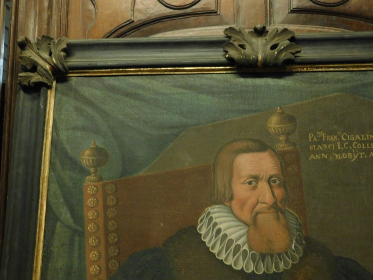 Antique Painting Depicting a Doctor of the Noble Cigalini Family, 1600 ...