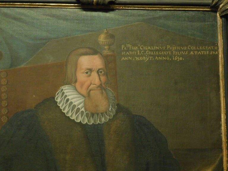 Antique Painting Depicting a Doctor of the Noble Cigalini Family, 1600 ...