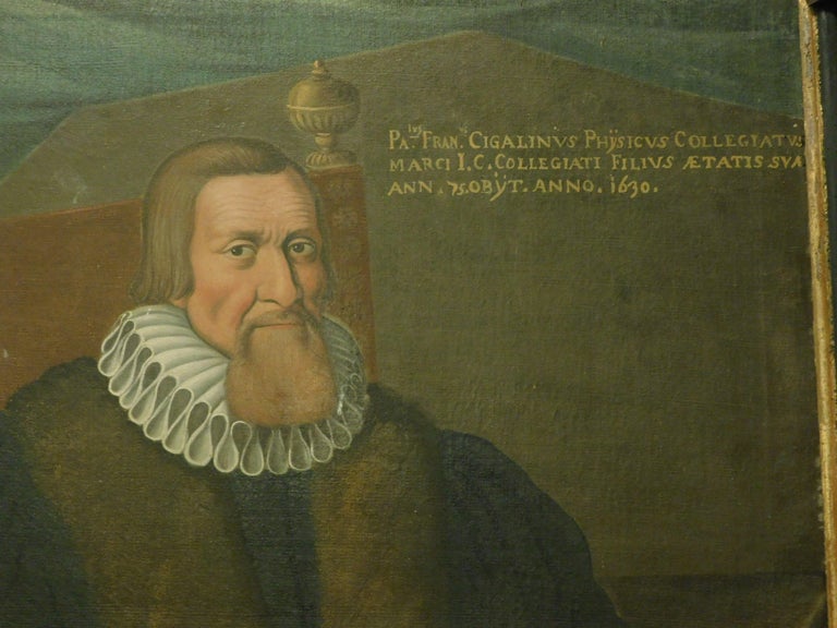 Antique Painting Depicting a Doctor of the Noble Cigalini Family, 1600 ...