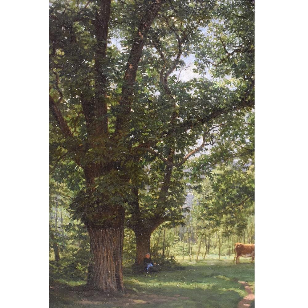 Antique Painting, Landscape with Forest Painting, Nature Painting, XIX ...