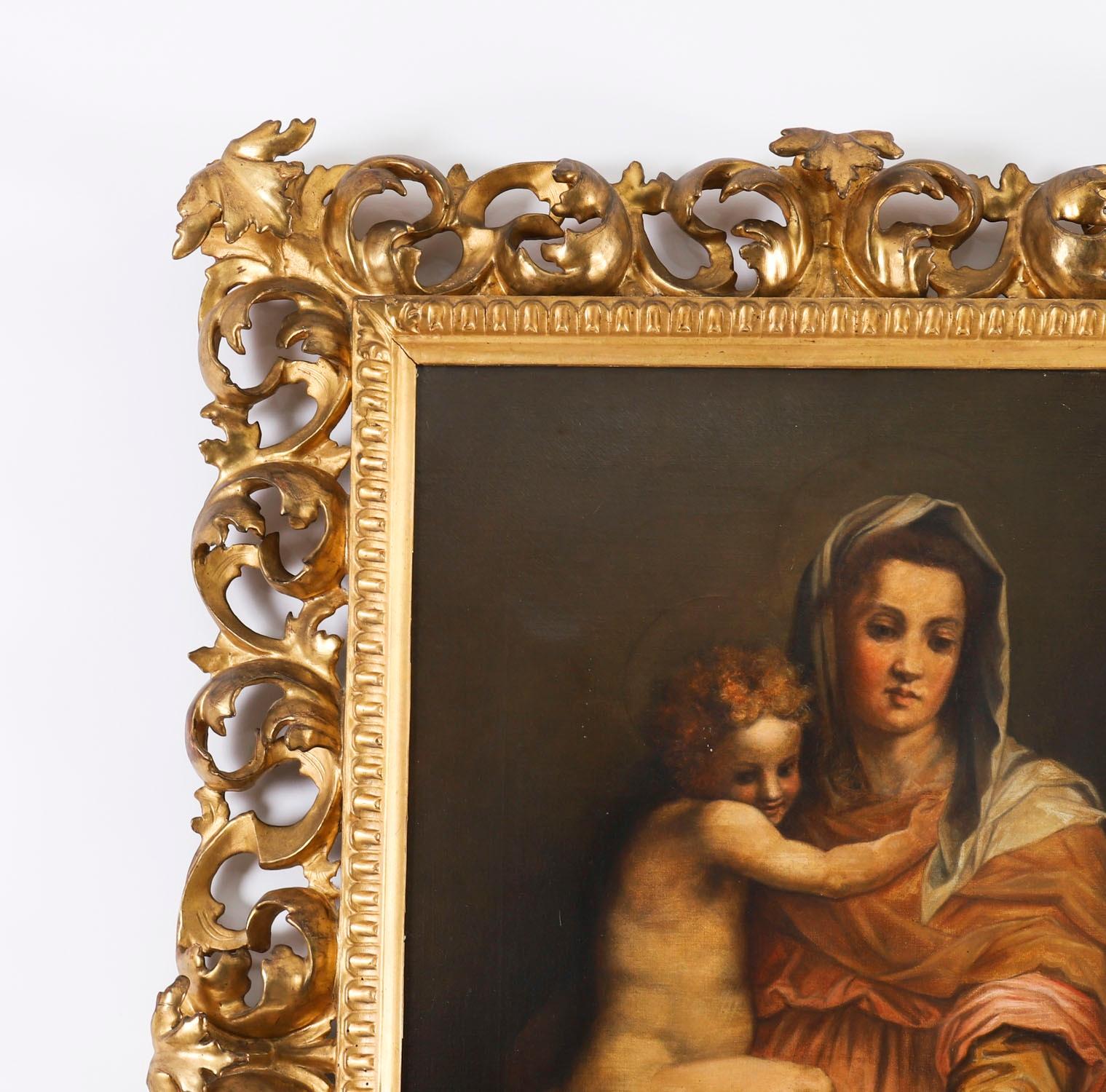 Antique Painting Madonna and Child Follower of Raphael 19th Century For ...