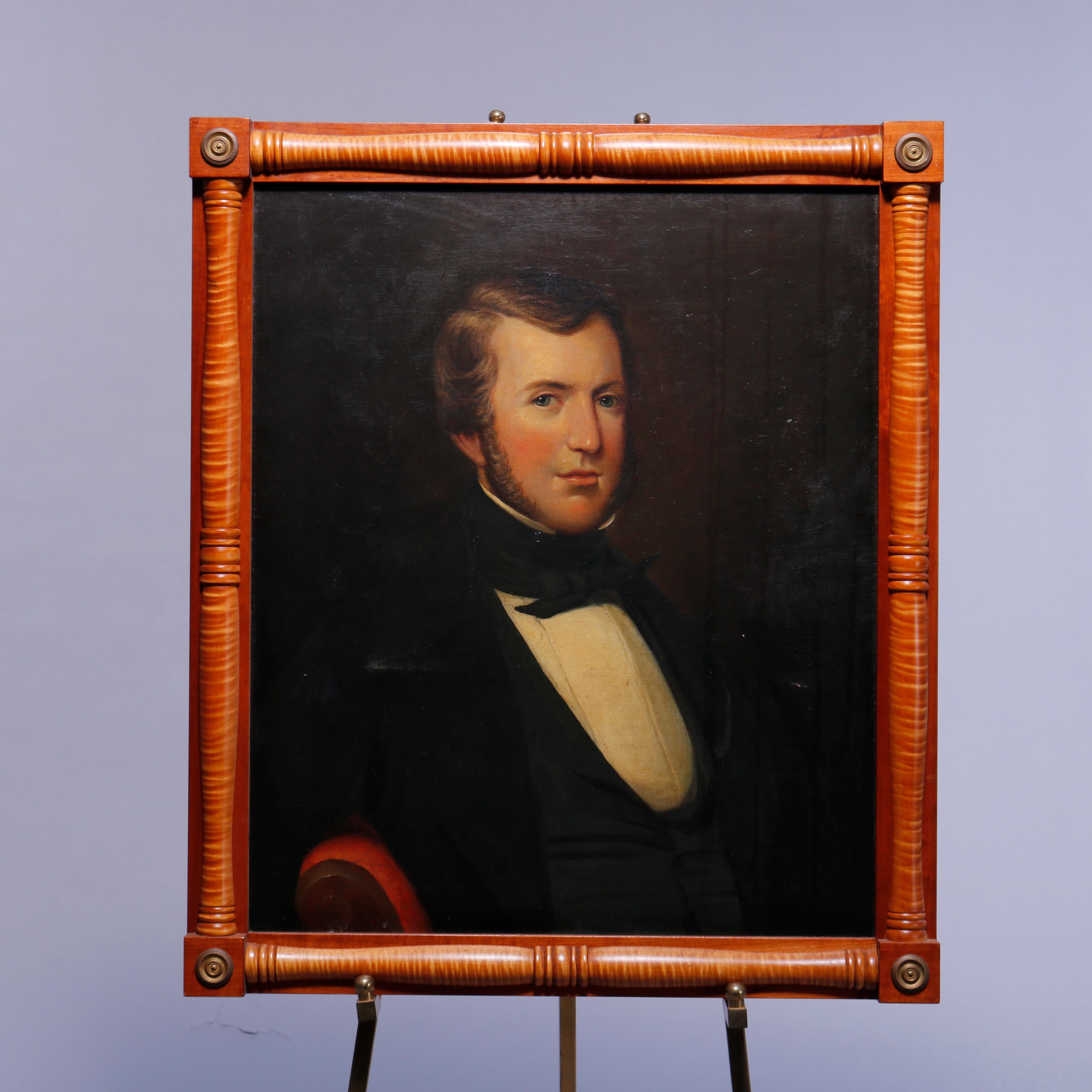 Antique Painting, Portrait of a Gentleman, circa 1870 at 1stDibs