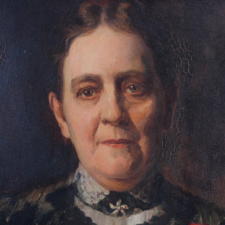 Antique Painting, Portrait of a Woman, Signed Marie Constantin c1900 ...