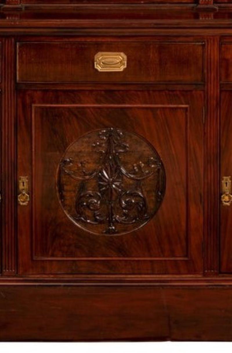 Antique Pair 19th Century Mahogany Bibliotheque Library Bookcase ...