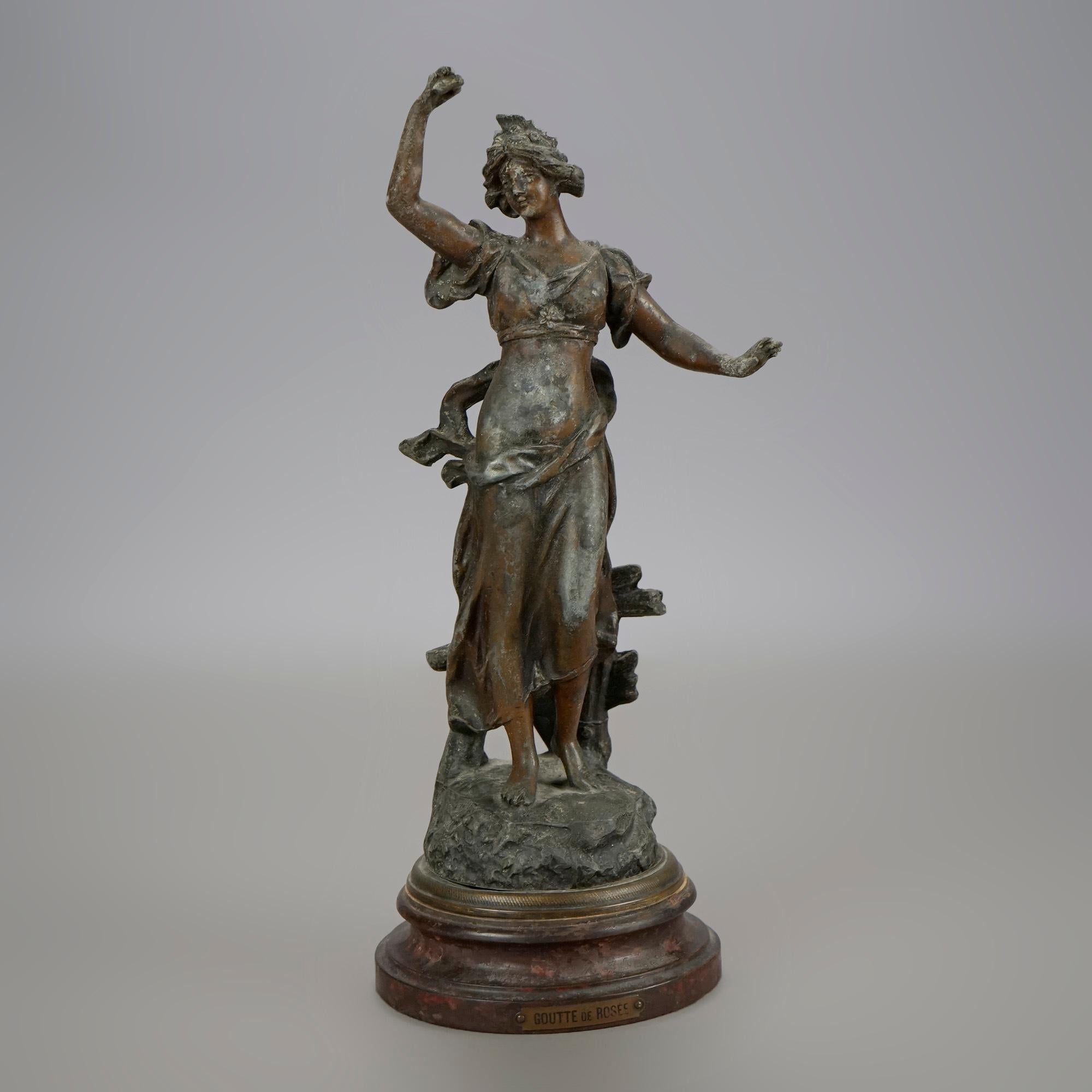 Antique Pair Bronzed Metal Classical Dancing Women Statues Circa 1920 ...