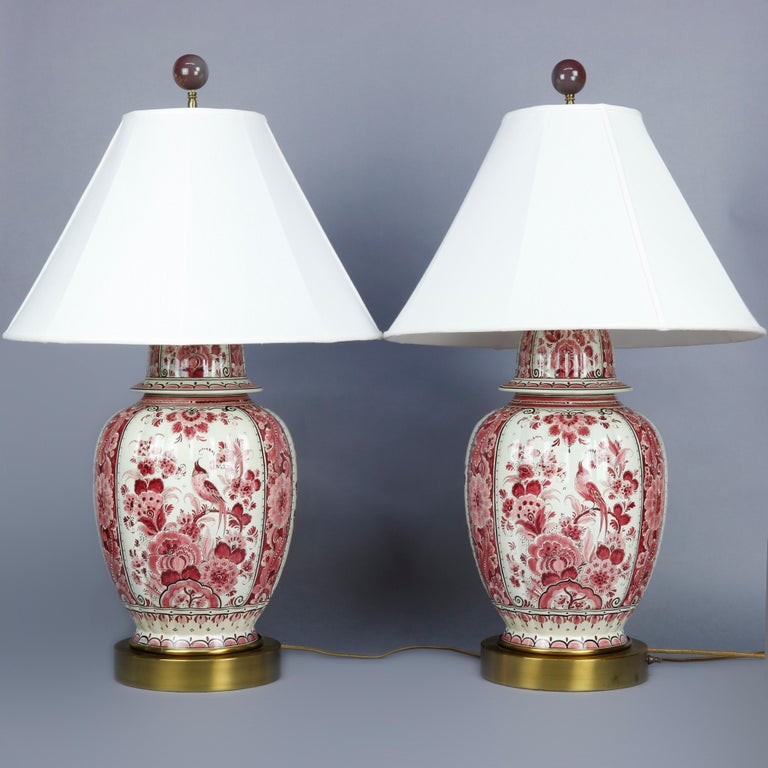 Antique Pair of Large Chinese Decorated Porcelain Ginger Jar Table ...