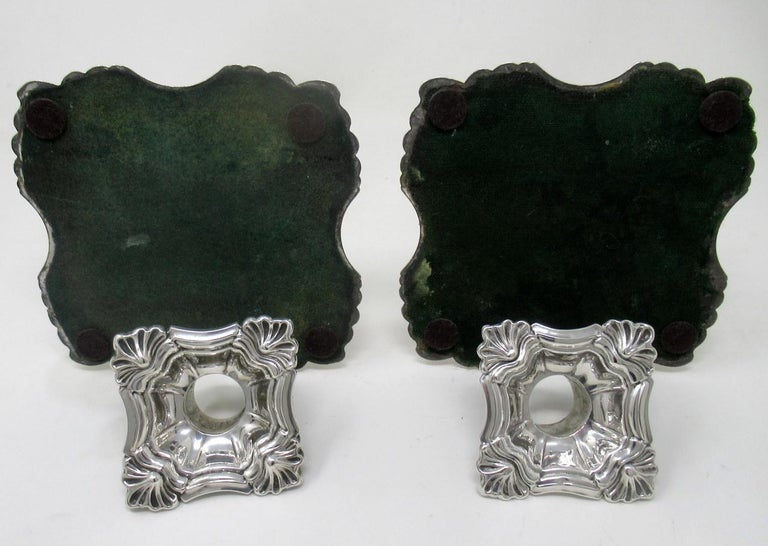 Antique Pair English Sterling Silver Candlesticks Candelabra William ...