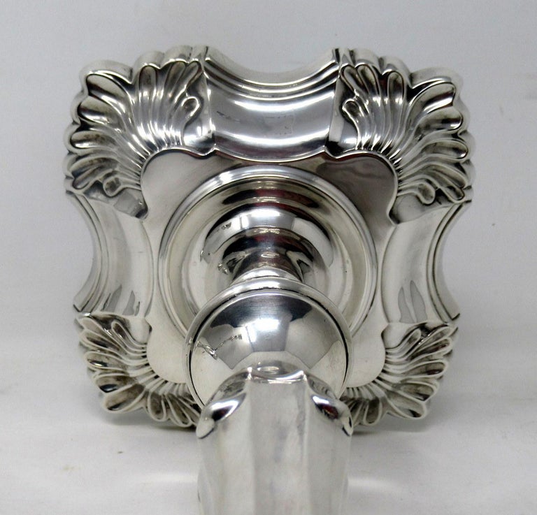 Antique Pair English Sterling Silver Candlesticks Candelabra William ...