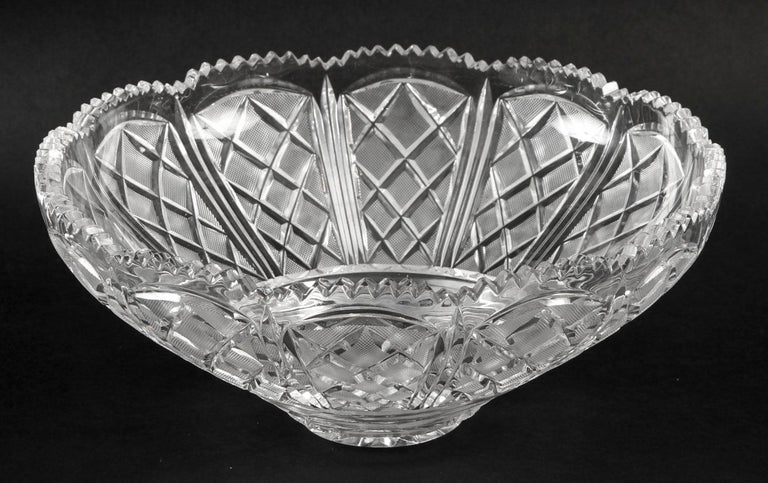 Antique Pair of English Victorian Silver Plate and Cut Glass ...
