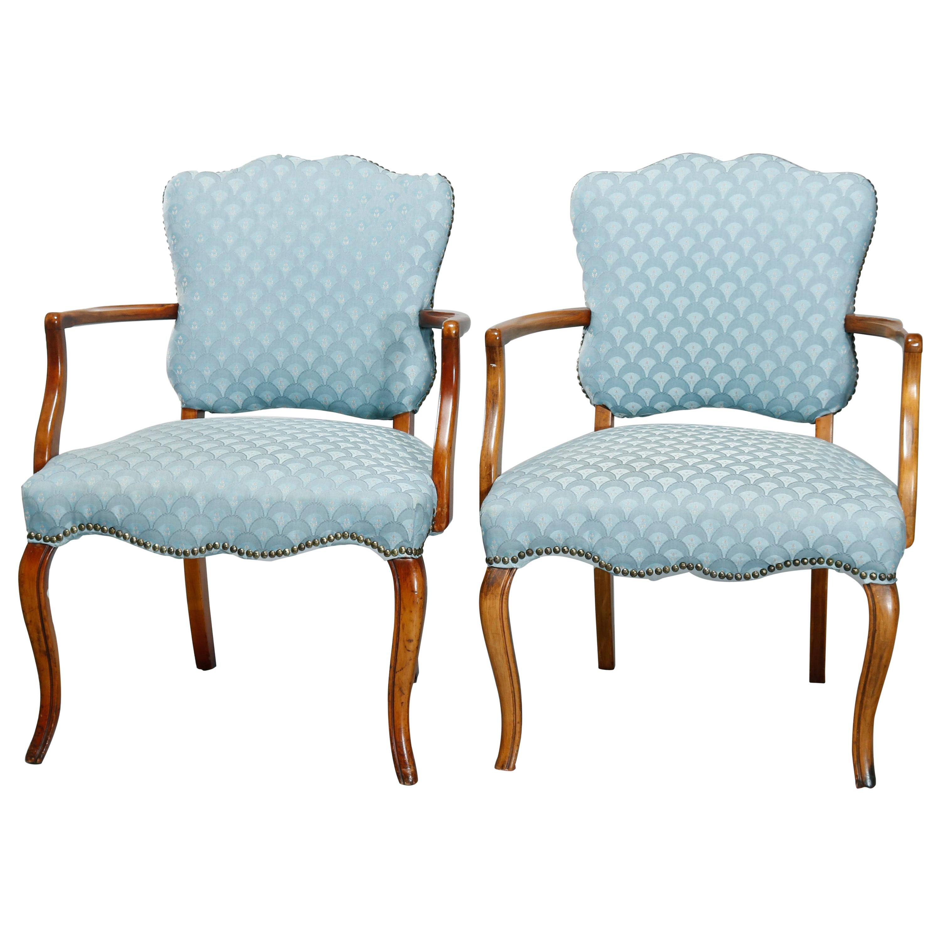 20th Century French Country Style Cane Back Accent Chair at 1stDibs