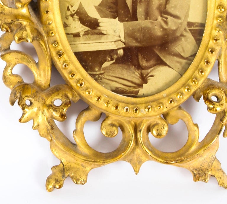 Antique Pair of Giltwood Florentine Rococo Picture Frame, 19th Century ...