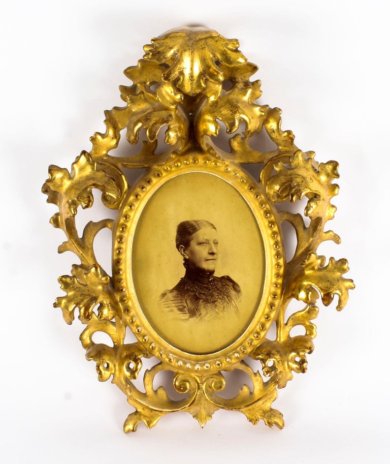 Antique Pair of Giltwood Florentine Rococo Picture Frame, 19th Century ...