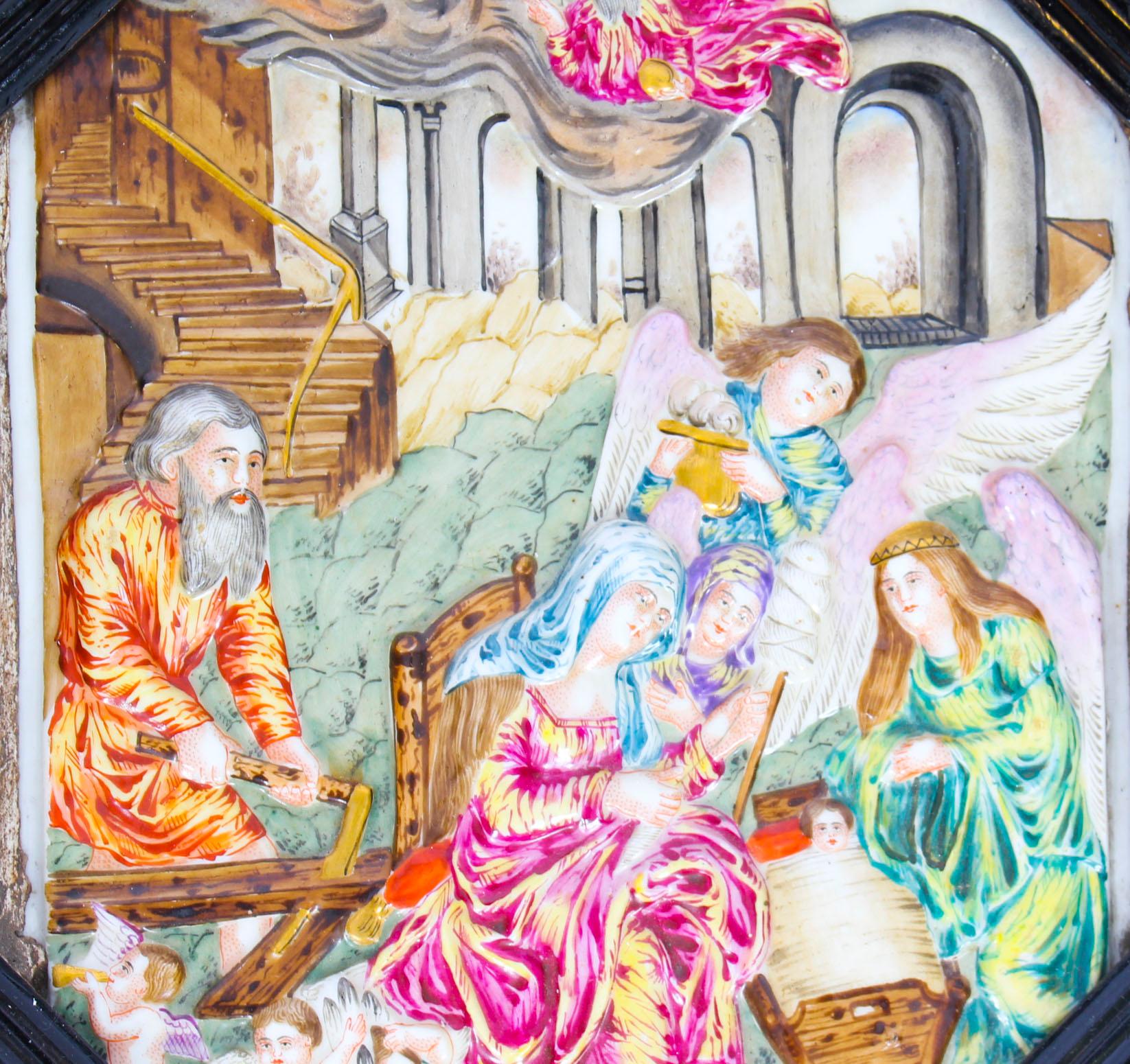 Antique Pair of Italian Framed Capodimonte Porcelain Plaques, 19th ...