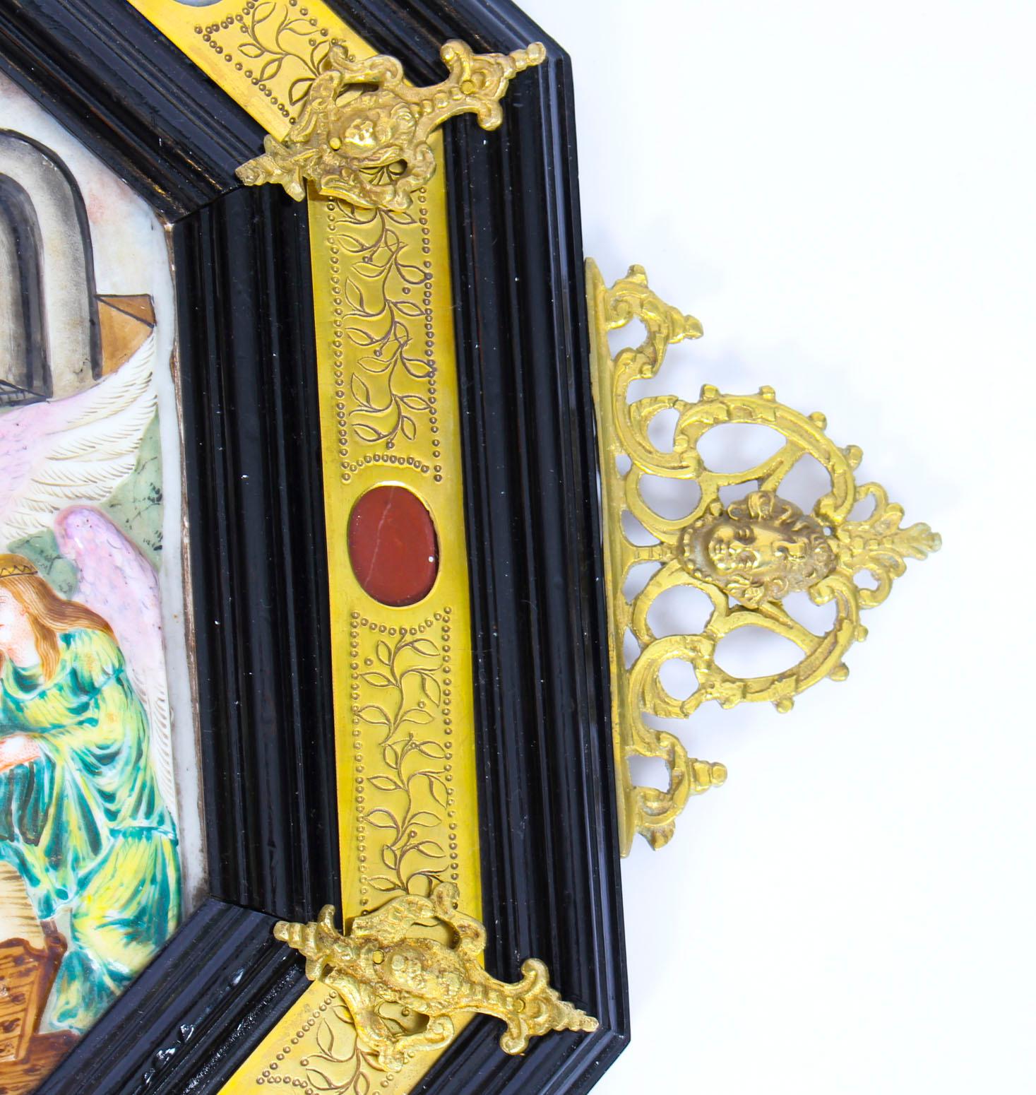 Antique Pair of Italian Framed Capodimonte Porcelain Plaques, 19th ...