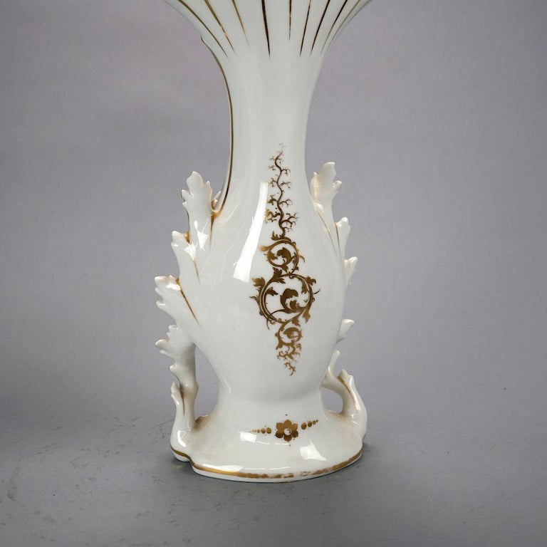 Antique Pair Large Old Paris Porcelain Hand painted and Gilt Portrait Vases 19th C For Sale at ...