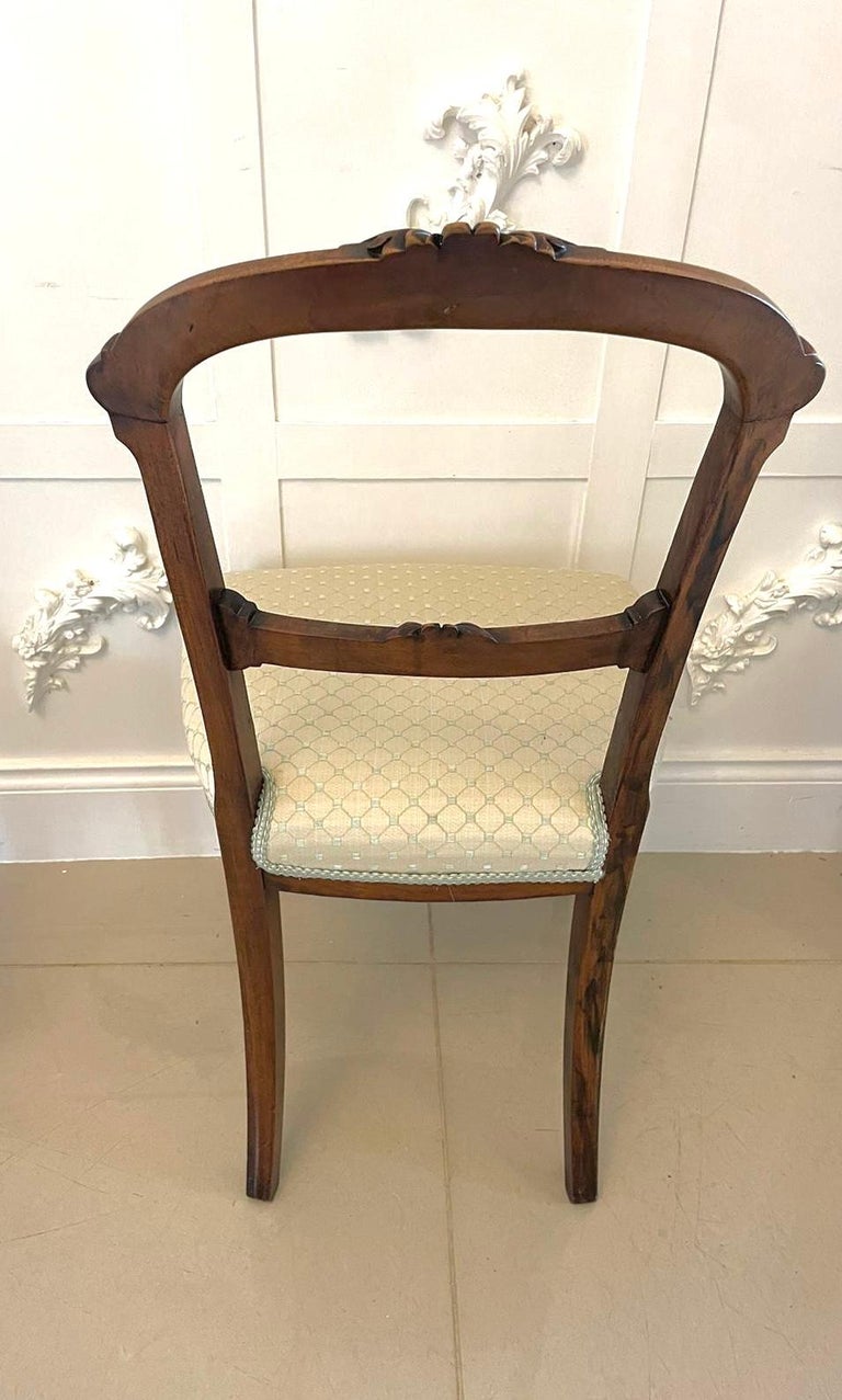 Antique Pair of 19th Century Victorian Walnut Side / Desk Chairs For ...