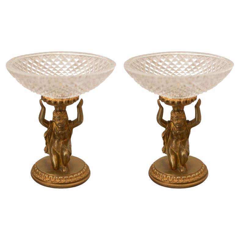 Pair of Vintage Capodimonte Candelabra and Compote at 1stDibs