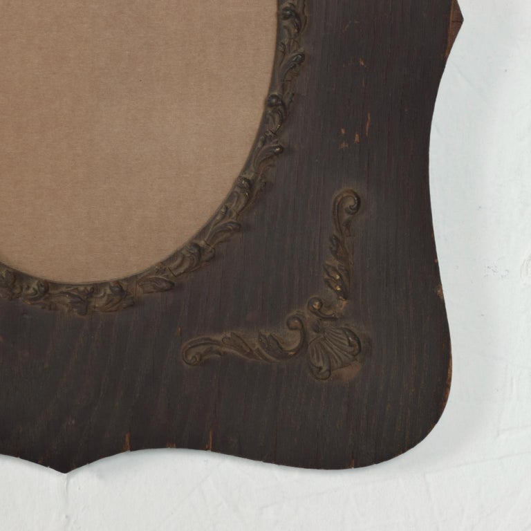 Antique Pair of Decorative Scroll Carved Wood Picture Frames at 1stDibs